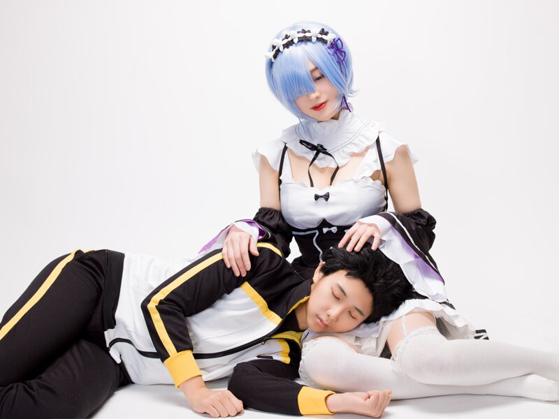 Cosplay 코스프레 와일드폭스 Re 제로부터 시작하는 이세계 생활 렘and스바루 Vortex Gaming