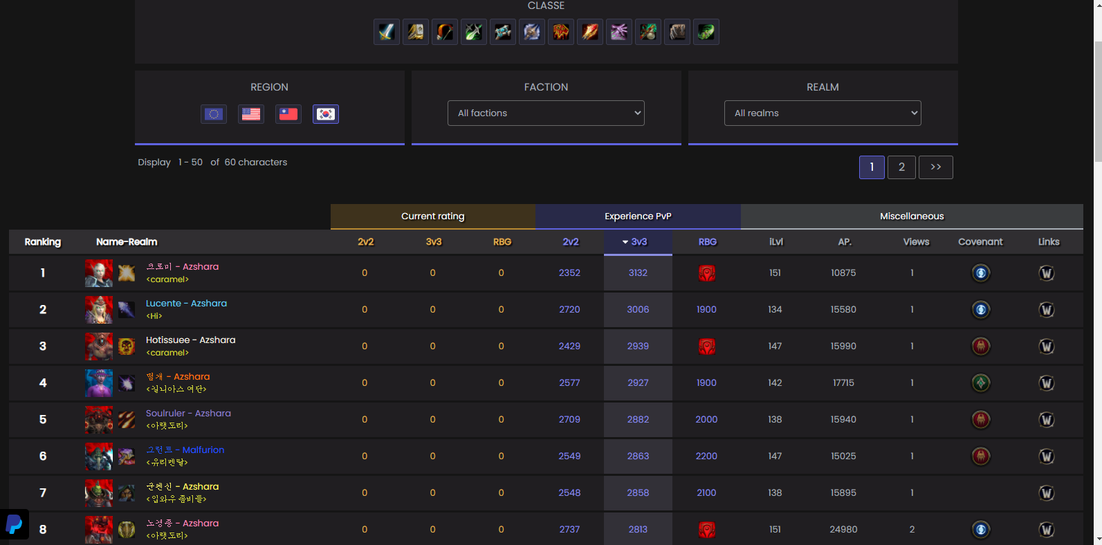월드 오브 워크래프트 인벤 : check-pvp 한섭 원래 있었나요? - 와우 인벤 확장팩 통합 전장 게시판