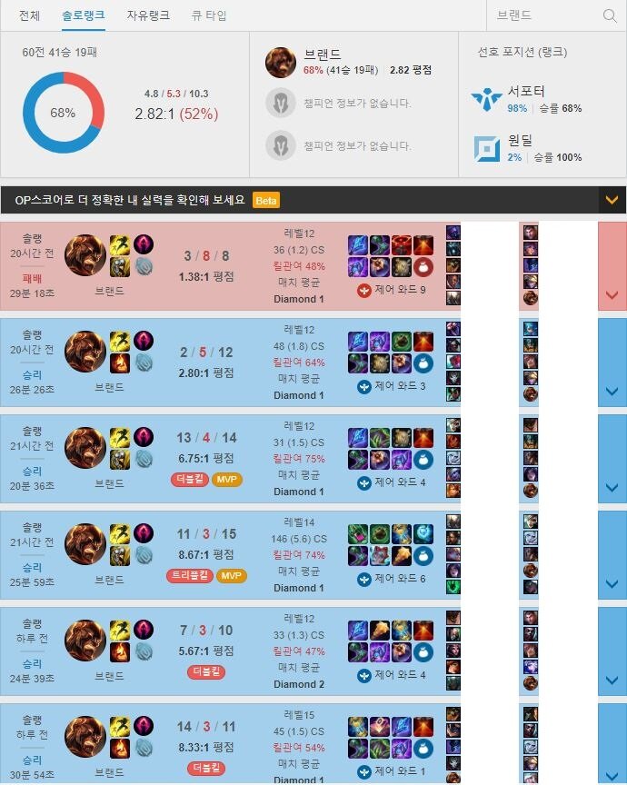 리그오브레전드 인벤 브랜드 서폿도 껴줌 Lol 서포터 게시판