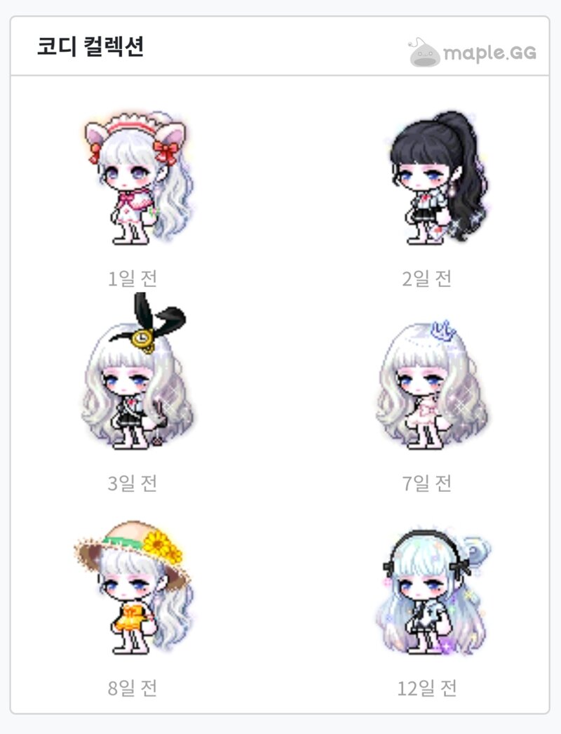 메이플스토리 인벤 코디 컬렉션 메이플스토리 인벤 코디득템스크린샷 게시판