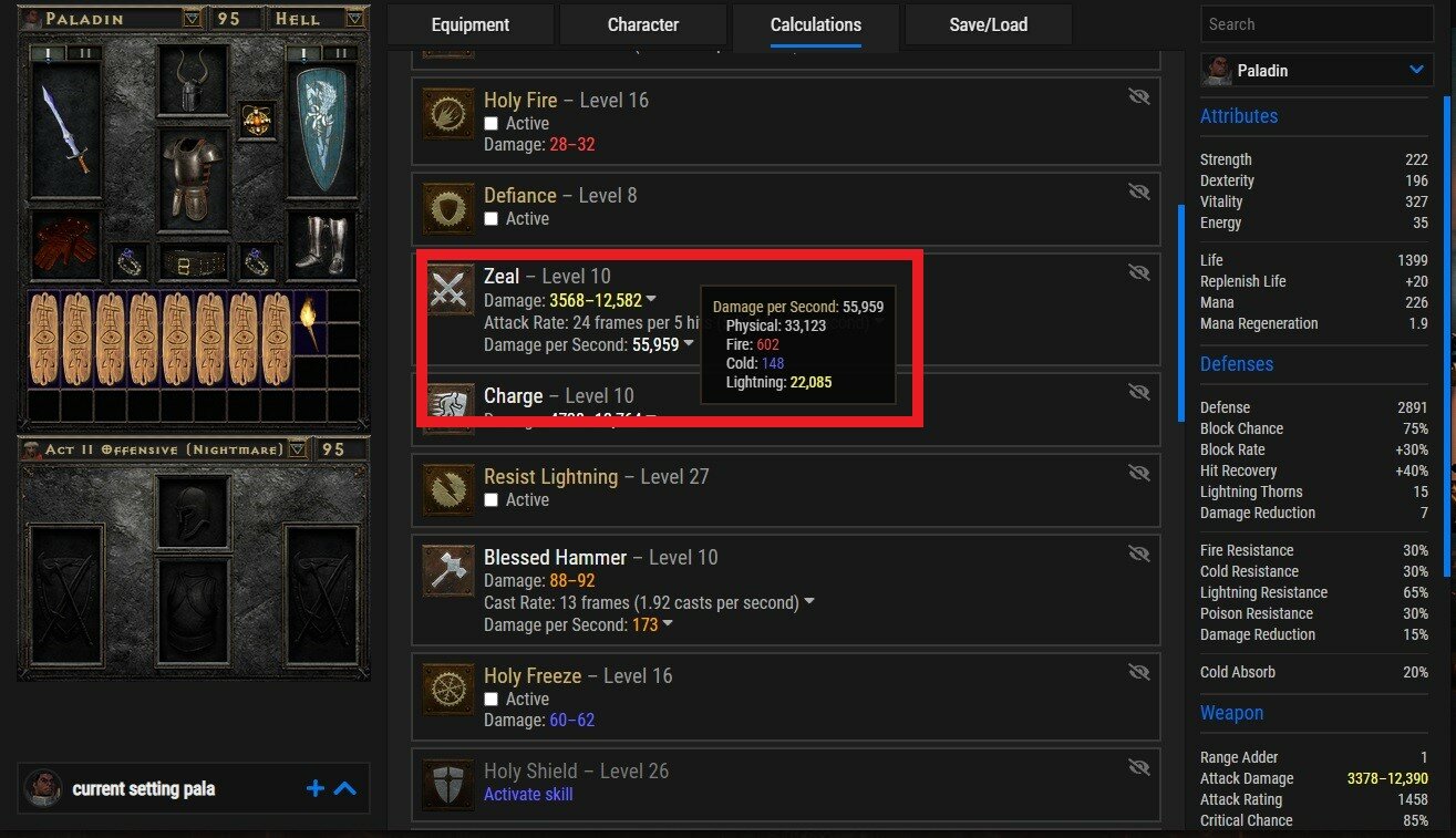 디아2R DPS 계산 사이트 링크 및 간단한 사용법 - 디아블로2 인벤 팁과 노하우 게시판 - 디아블로2 인벤