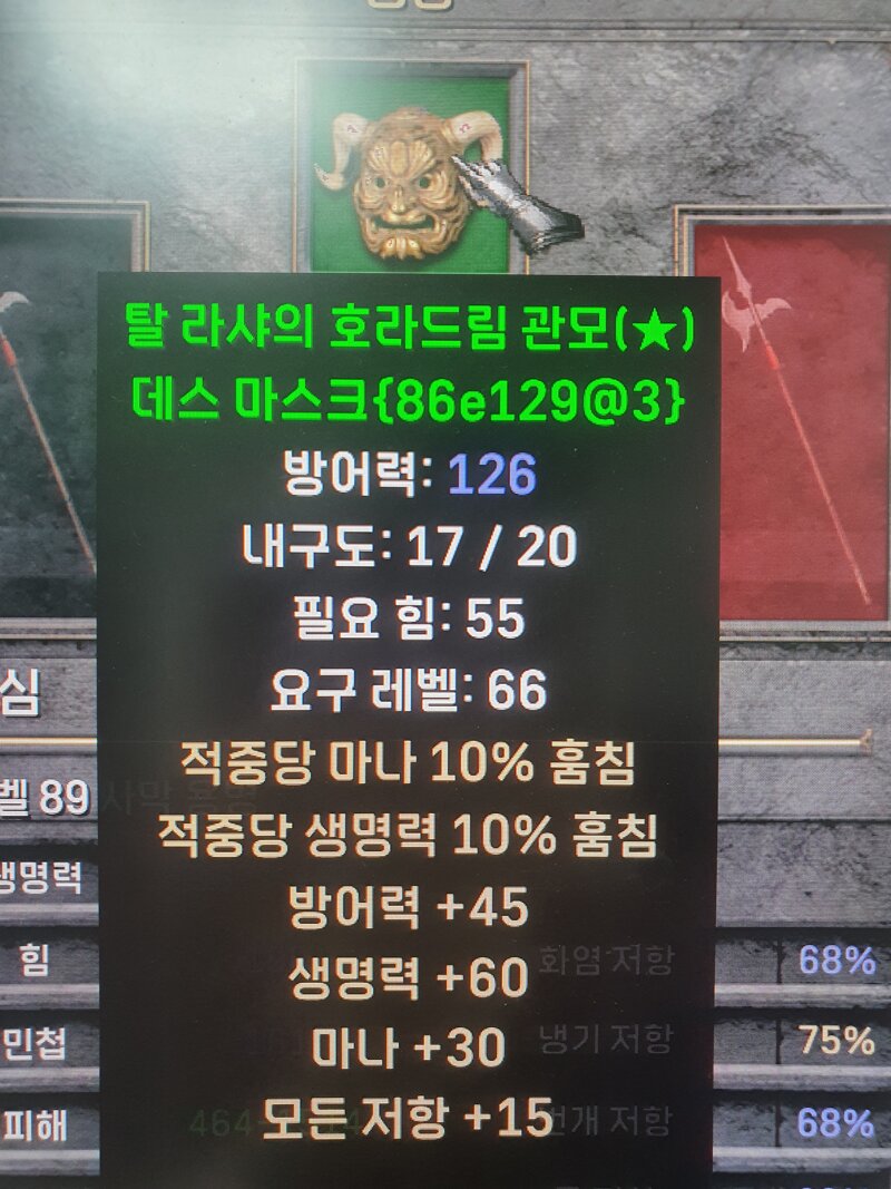 용병뚜껑 그림헬름vs탈뚜 디아블로2 자유 게시판 디아블로2 인벤