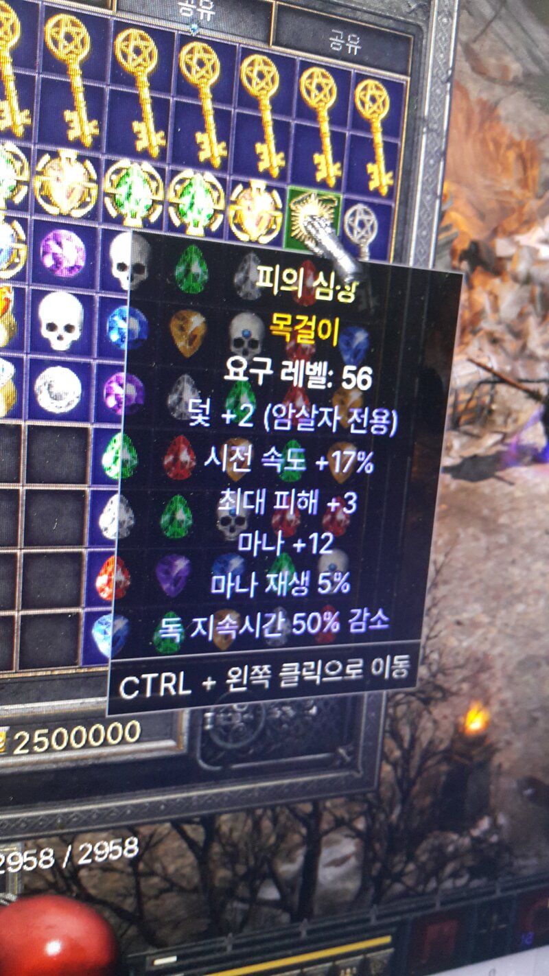 암살자 광패목걸이 감정 부탁드려요~ 디아블로2 득템and자랑 게시판 디아블로2 인벤