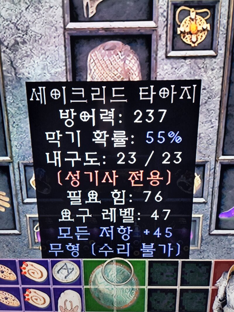에테 모저45 세타방패 디아블로2 득템and자랑 게시판 디아블로2 인벤