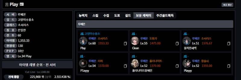 로스트아크 인벤 고양이수용소 길드 본캐 Play 카던잠수 로스트아크 인벤 서버 사건사고 게시판