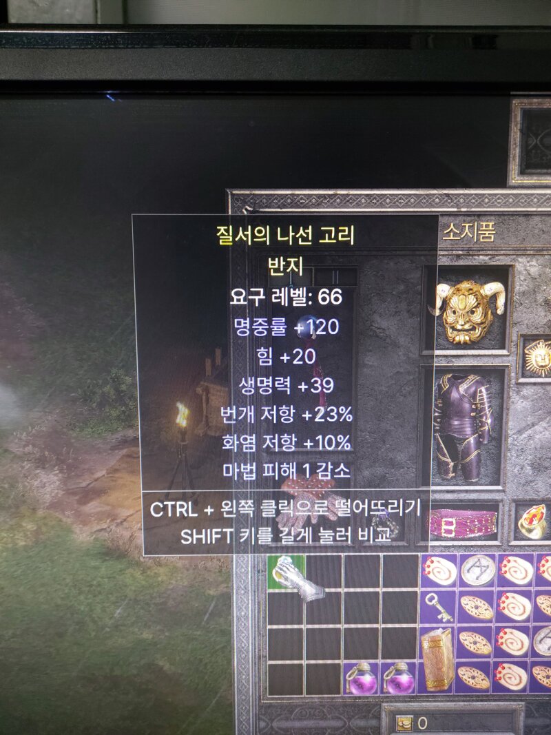 레더 전투링 평가 부탁드려요 디아블로2 득템and자랑 게시판 디아블로2 인벤