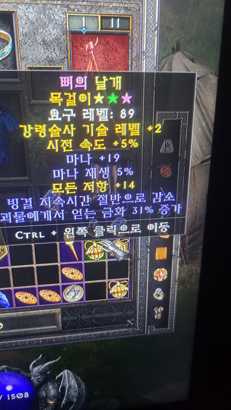 네크 목걸이 환인가요 ㅠㅠ 디아블로2 질문과 답변 디아블로2 인벤