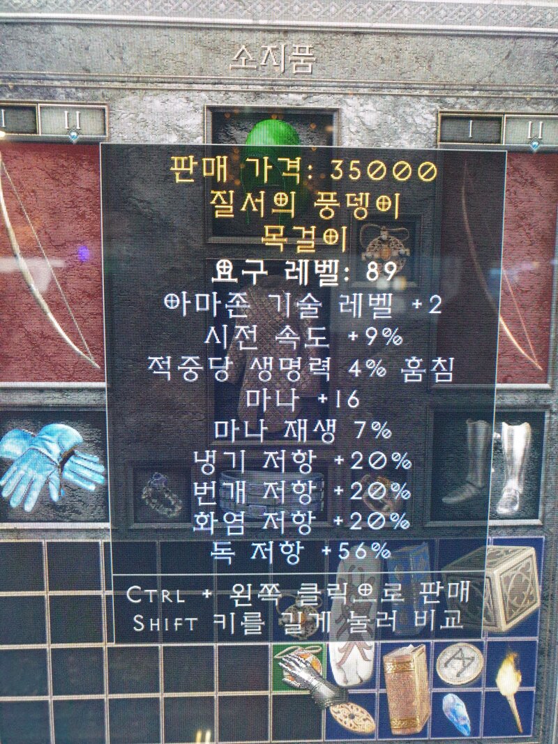 아마기술2 시전9퍼 116올레지 적생4퍼 16마나7마생 목걸이 감정좀요 디아블로2 득템and자랑 게시판 디아블로2 인벤