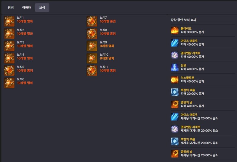 로스트아크 인벤 점화때 쓰던 보석으로 극치 환류하면 별로일까요 로스트아크 인벤 소서리스 게시판