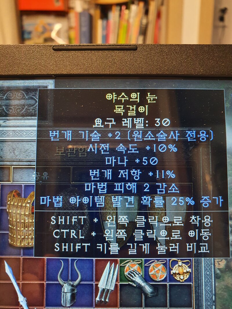 번개목걸이 디아블로2 질문과 답변 디아블로2 인벤