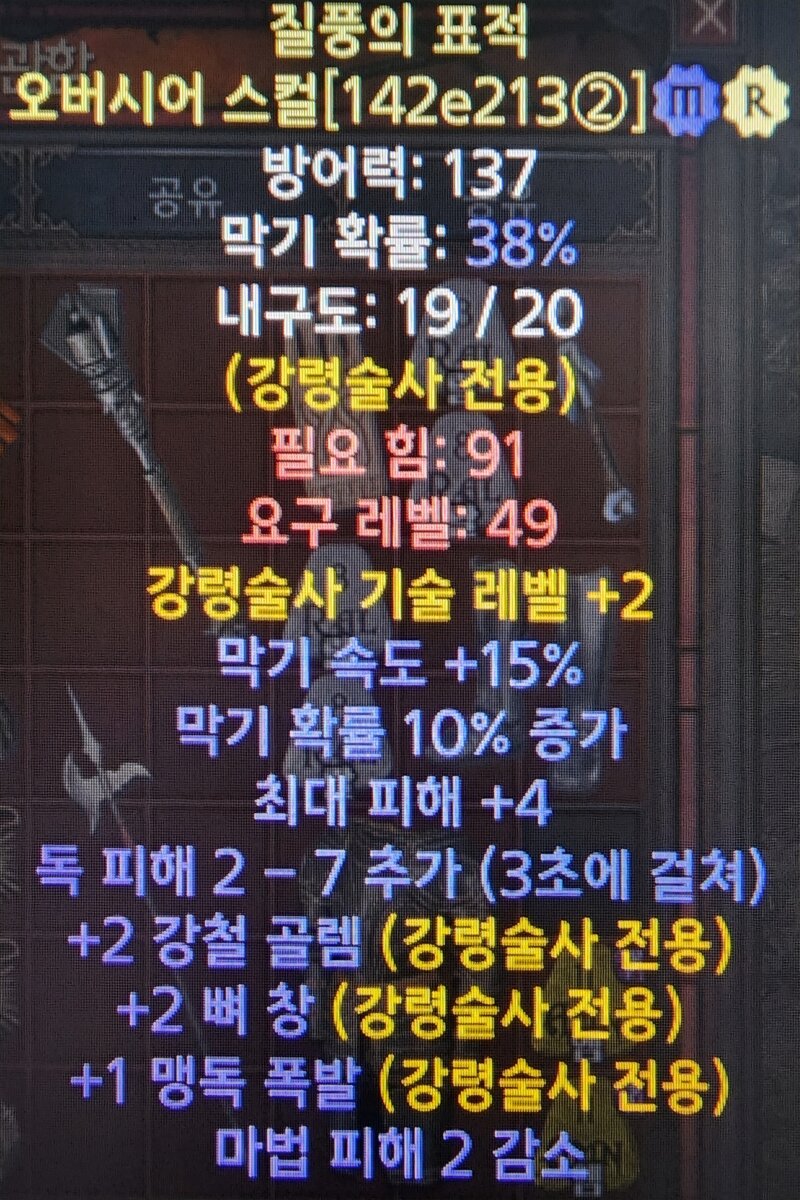 네크방패 쓰는건가요 디아블로2 강령술사 게시판 디아블로2 인벤