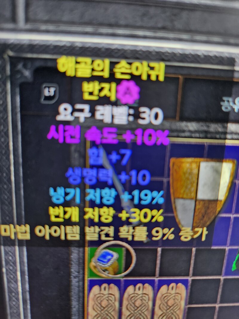 레어반지 감정 부탁드립니당~ 디아블로2 자유 게시판 디아블로2 인벤