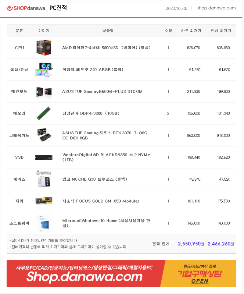 It 인벤 견적서 가격 문의 Pc 견적 게시판