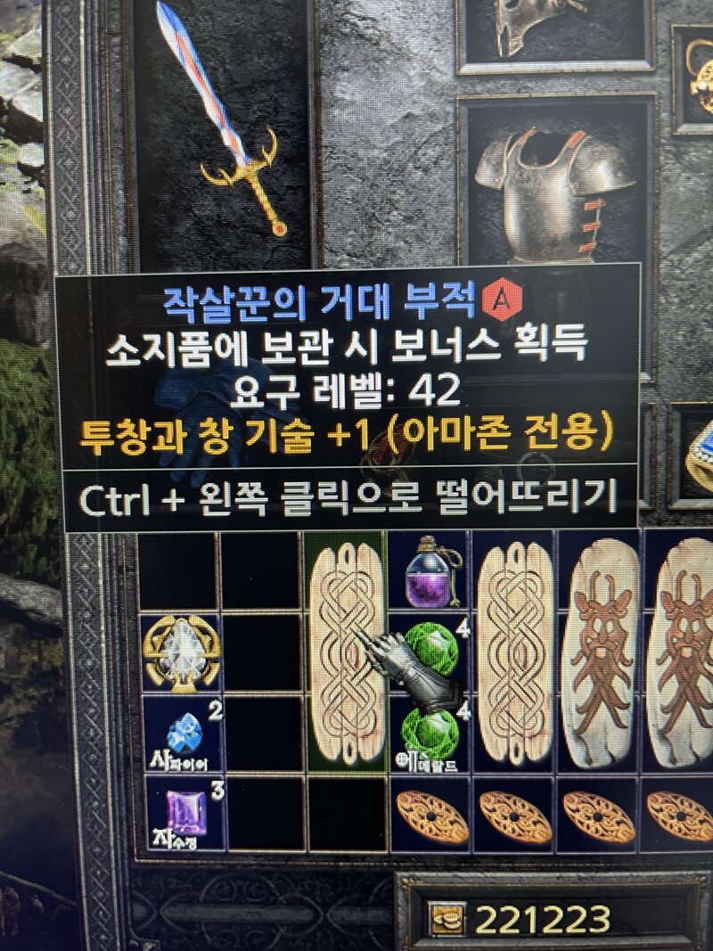 투창 거대참 디아블로2 득템and자랑 게시판 디아블로2 인벤