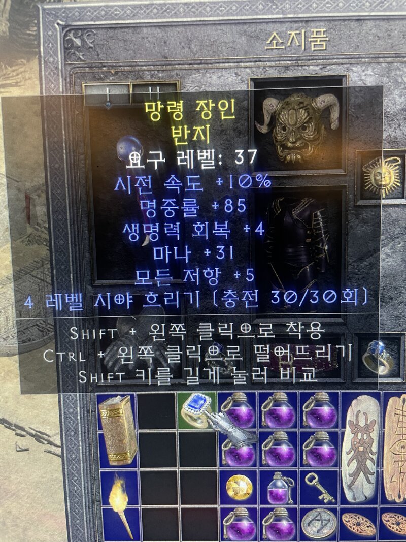 형님들 반지한번봐주세요 디아블로2 득템and자랑 게시판 디아블로2 인벤