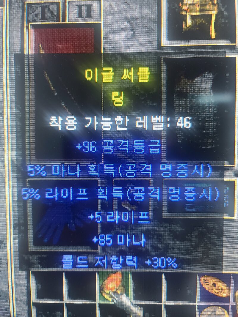 듀얼 마나링입니다래더2기 디아블로2 득템and자랑 게시판 디아블로2 인벤