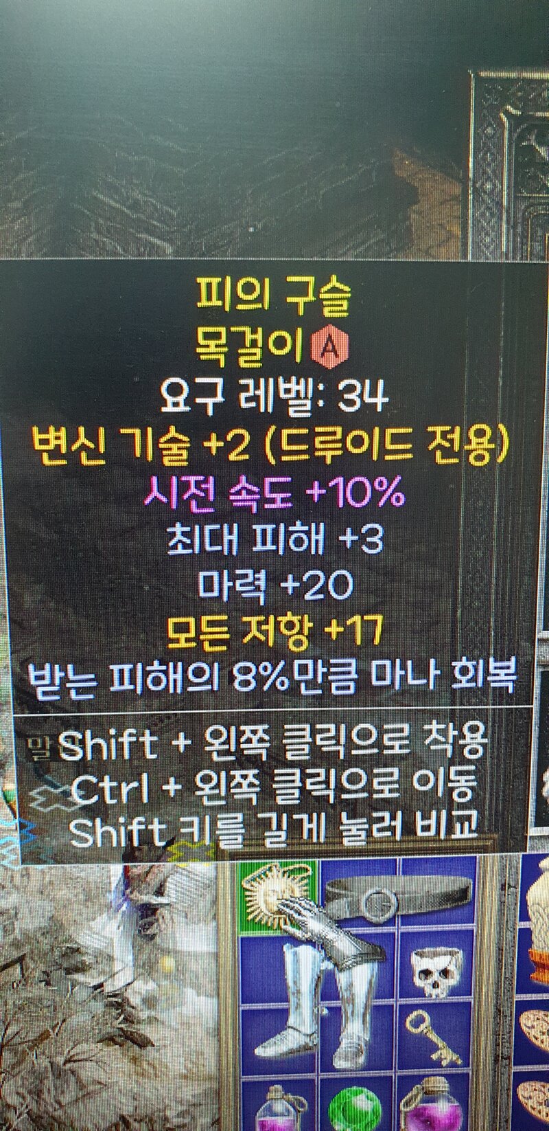 드루목걸이 디아블로2 자유 게시판 디아블로2 인벤