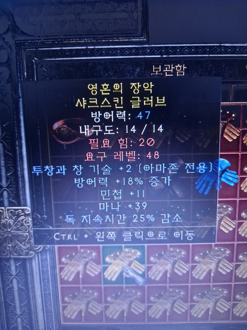 장갑 감정좀 부탁드리겠습니다 디아블로2 아마존 게시판 디아블로2 인벤