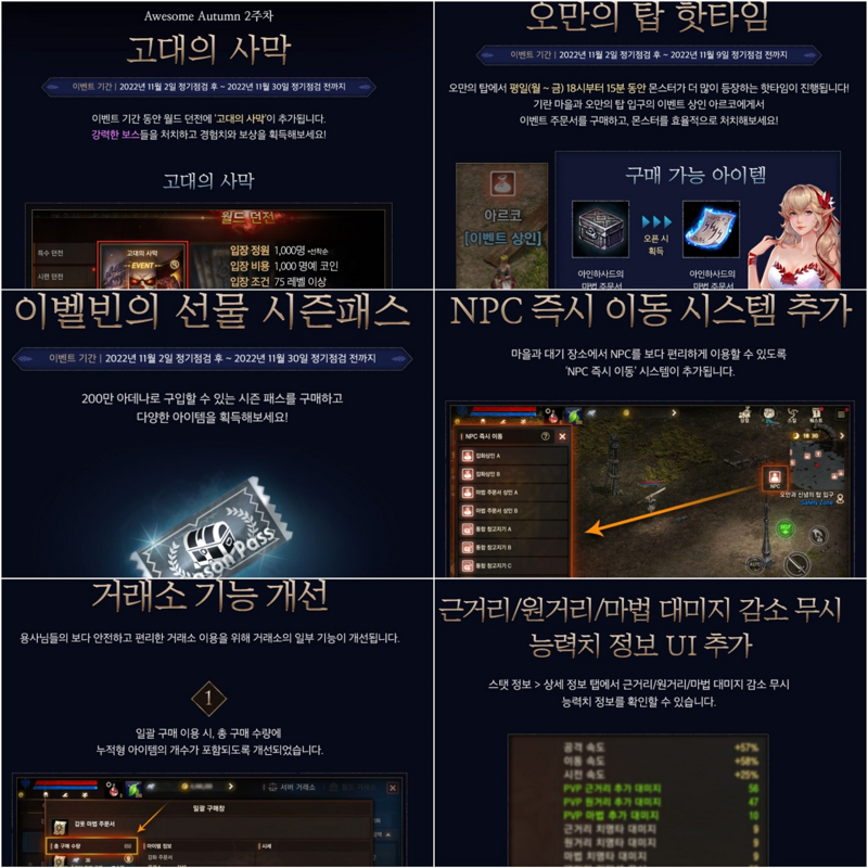 리니지m 인벤 11월 1주차 과금제외한 업데이트 요약정보 리니지m 인벤 팁과노하우 게시판