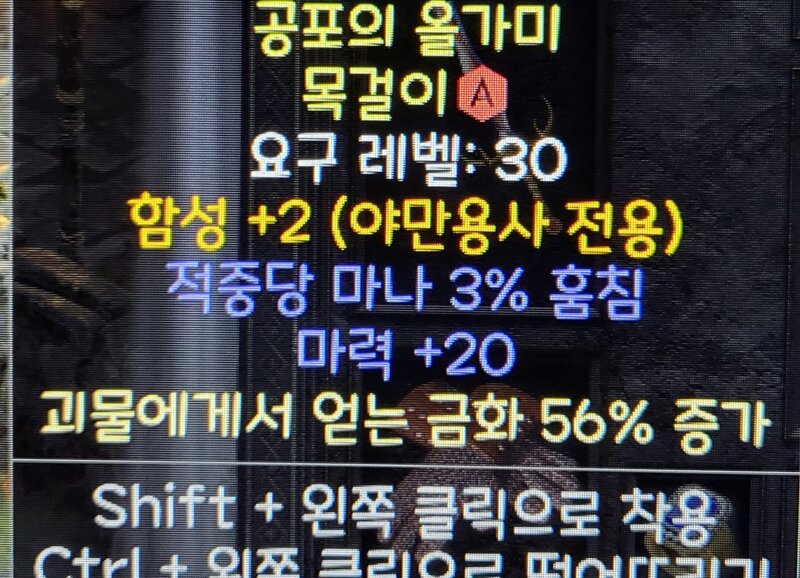 목걸이 봐주세요 디아블로2 득템and자랑 게시판 디아블로2 인벤