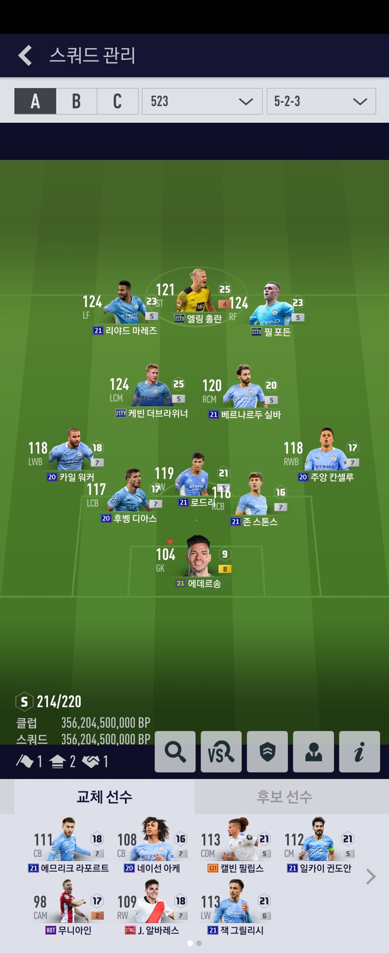 Fc 온라인 인벤 맨시티 급여 230되면 어디를 보강할까요 Fc 온라인 인벤 자유게시판