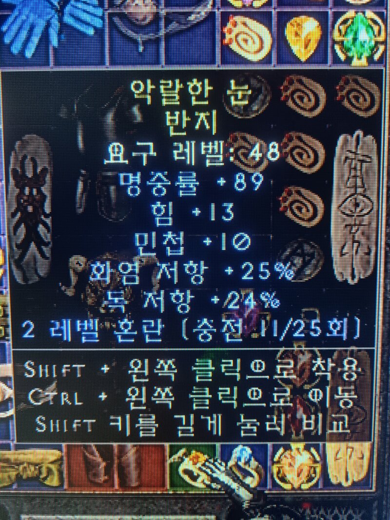 감정좀 부탁드림돠 반지 2개 디아블로2 득템and자랑 게시판 디아블로2 인벤