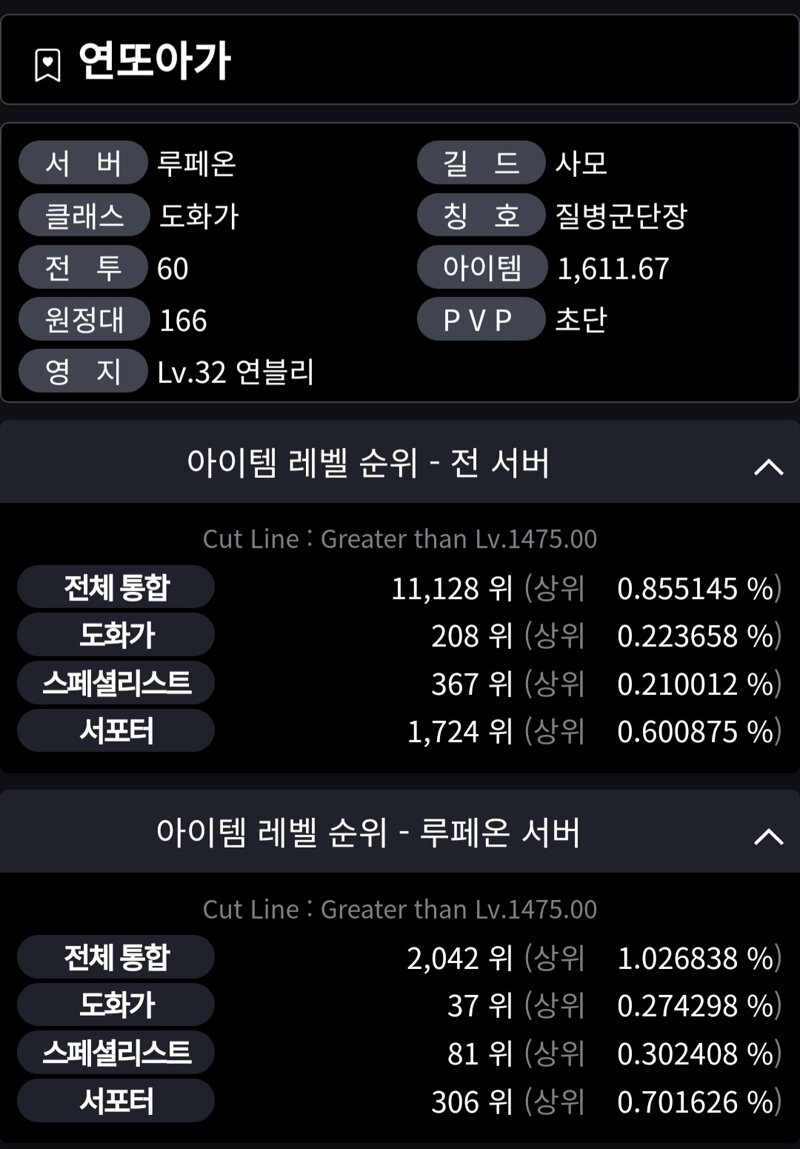 로스트아크 인벤 드디어 진정한 서폿이되었네요 로스트아크 인벤 도화가 게시판