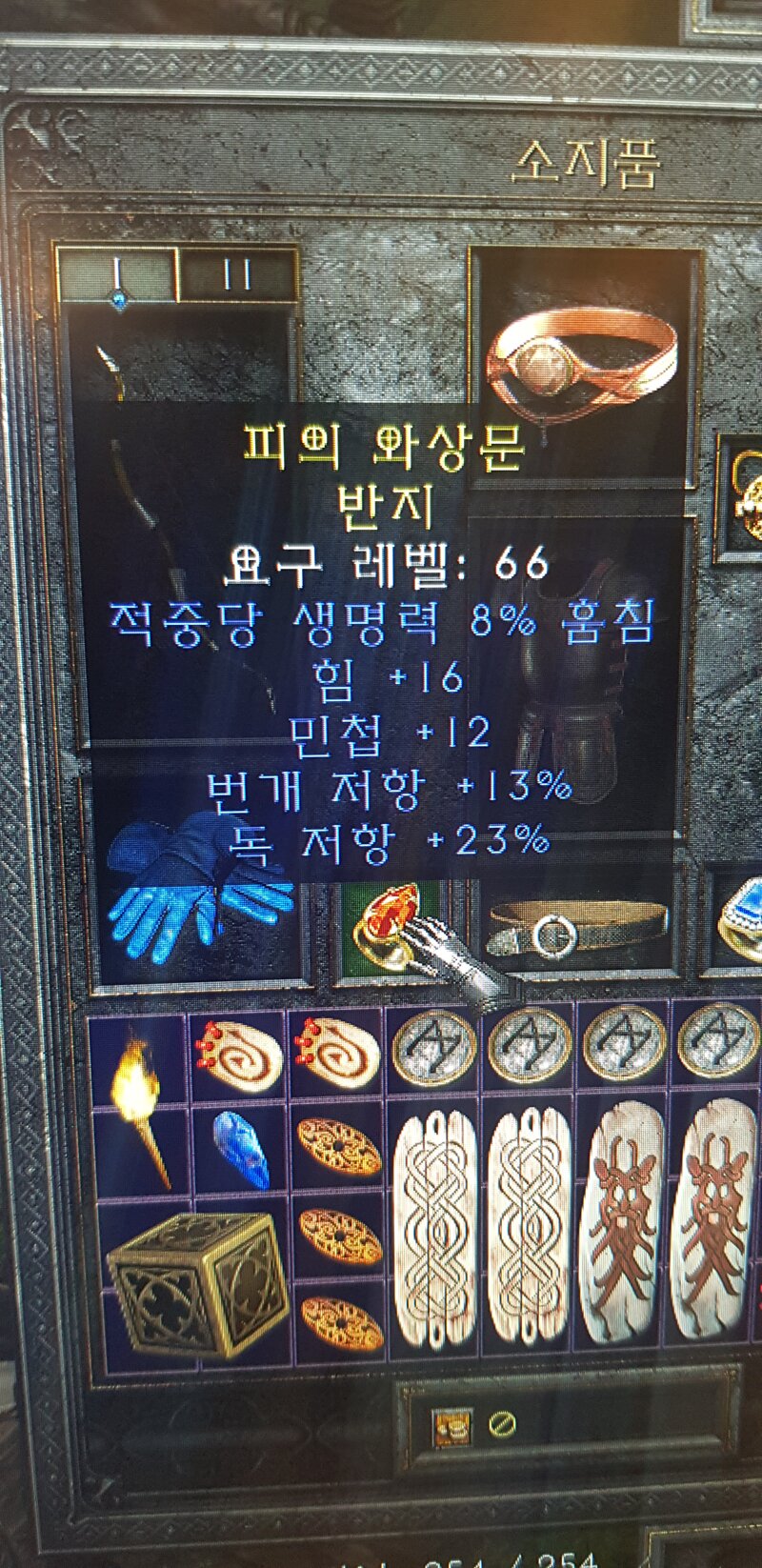 반지 감정좀요 디아블로2 자유 게시판 디아블로2 인벤