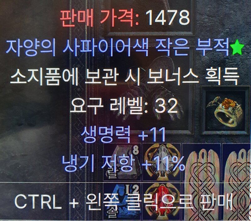 빼빼로 스몰참 디아블로2 자유 게시판 디아블로2 인벤
