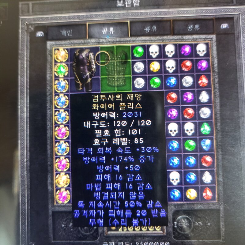 용병 갑옷 둘 중 뭐가 좋을까요 디아블로2 득템and자랑 게시판 디아블로2 인벤