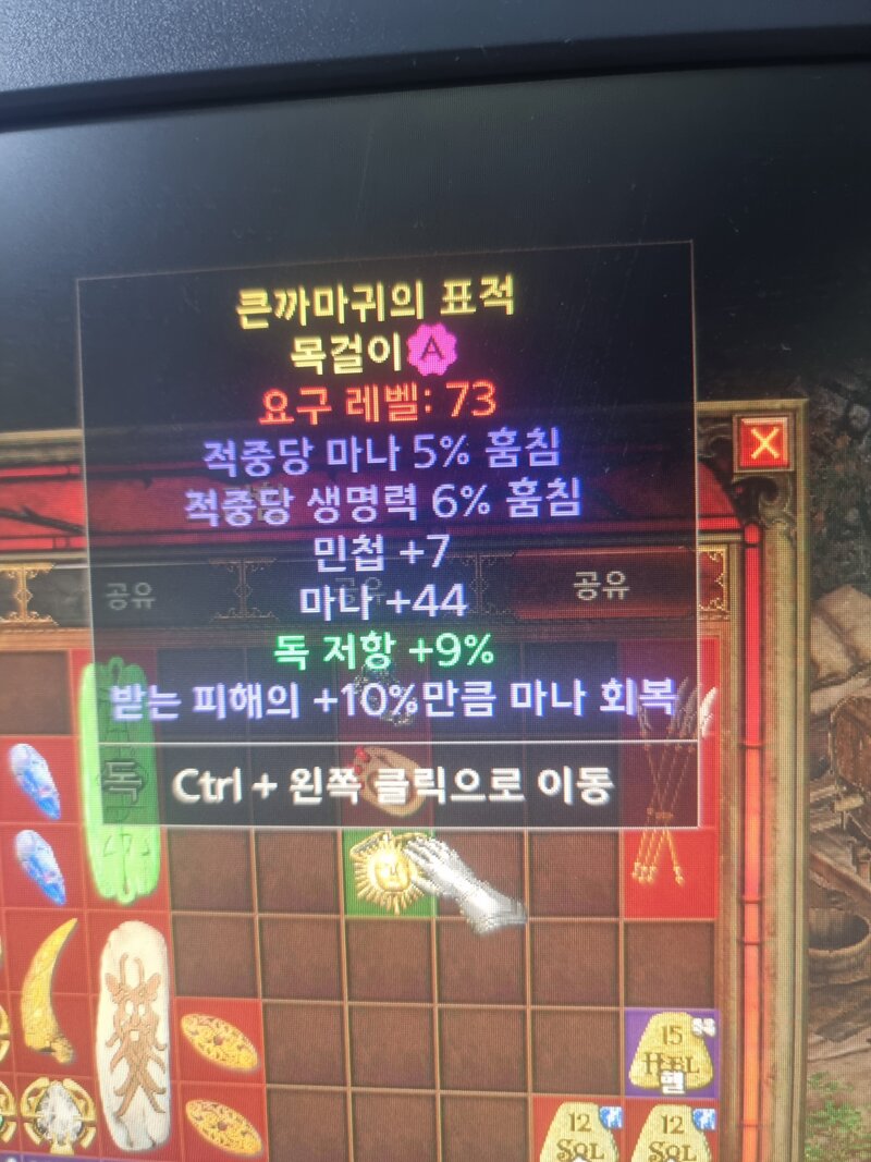 반지랑 목걸이좀 봐주세용 디아블로2 득템and자랑 게시판 디아블로2 인벤