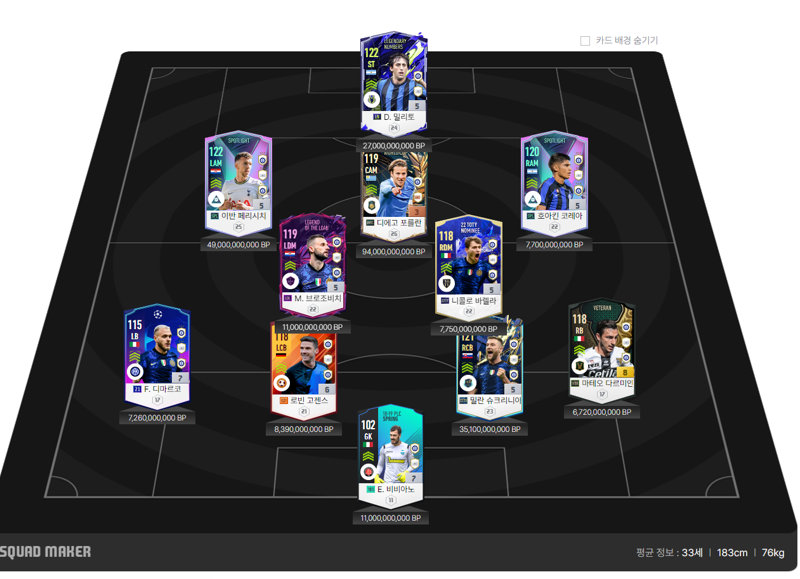 Fc 온라인 인벤 인테르 1번 Vs 2번 Fc 온라인 인벤 팀전술 평가 상담 게시판