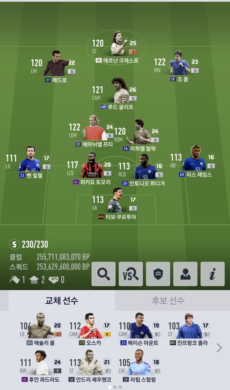 Fc 온라인 인벤 2500억 첼시 평가해주세요 보완점 Fc 온라인 인벤 팀전술 평가 상담 게시판