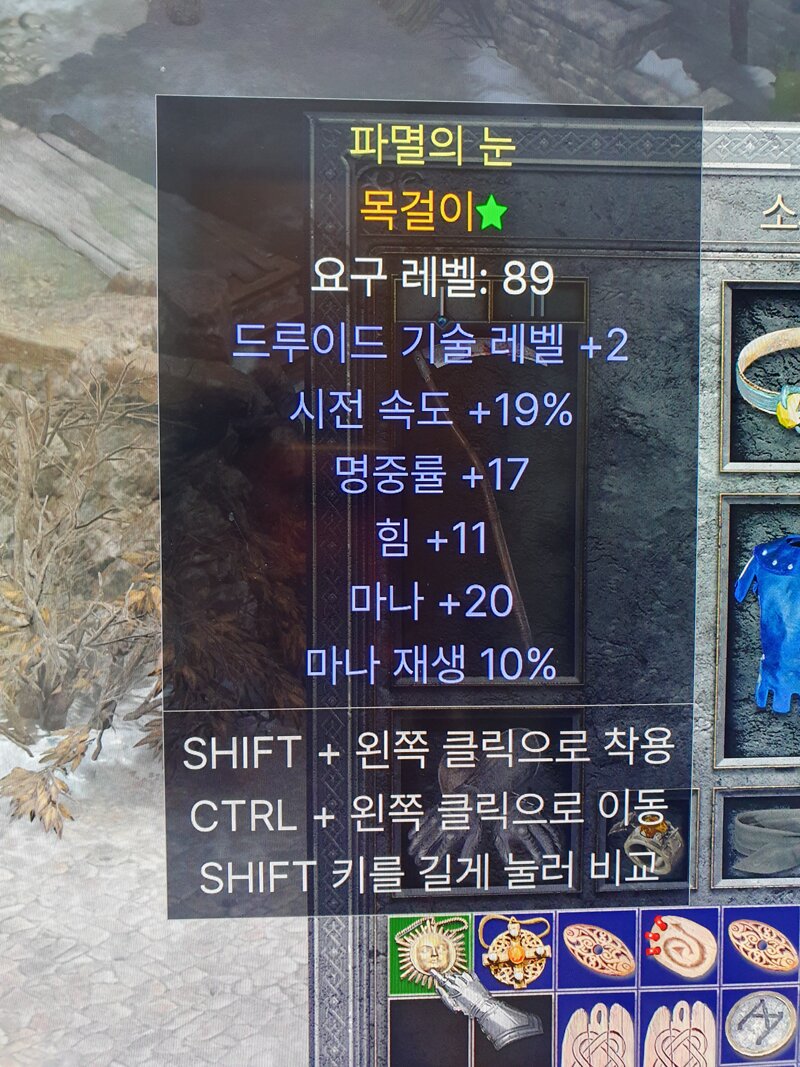 그리형 애매한 목걸이 좀 봐줘 디아블로2 득템and자랑 게시판 디아블로2 인벤