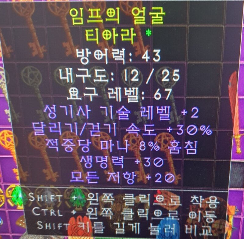 팔라 뚜껑 감정 좀 부탁드립니다 디아블로2 득템and자랑 게시판 디아블로2 인벤