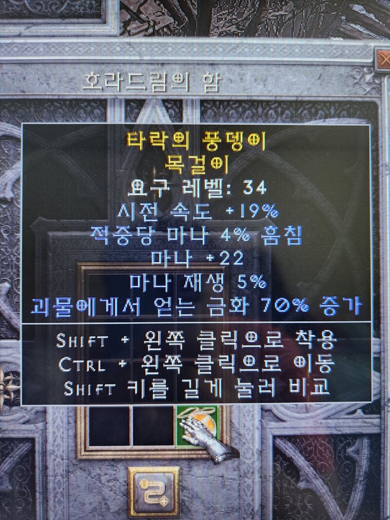 스탠 크랩아뮬 봐주실래요 디아블로2 질문과 답변 디아블로2 인벤