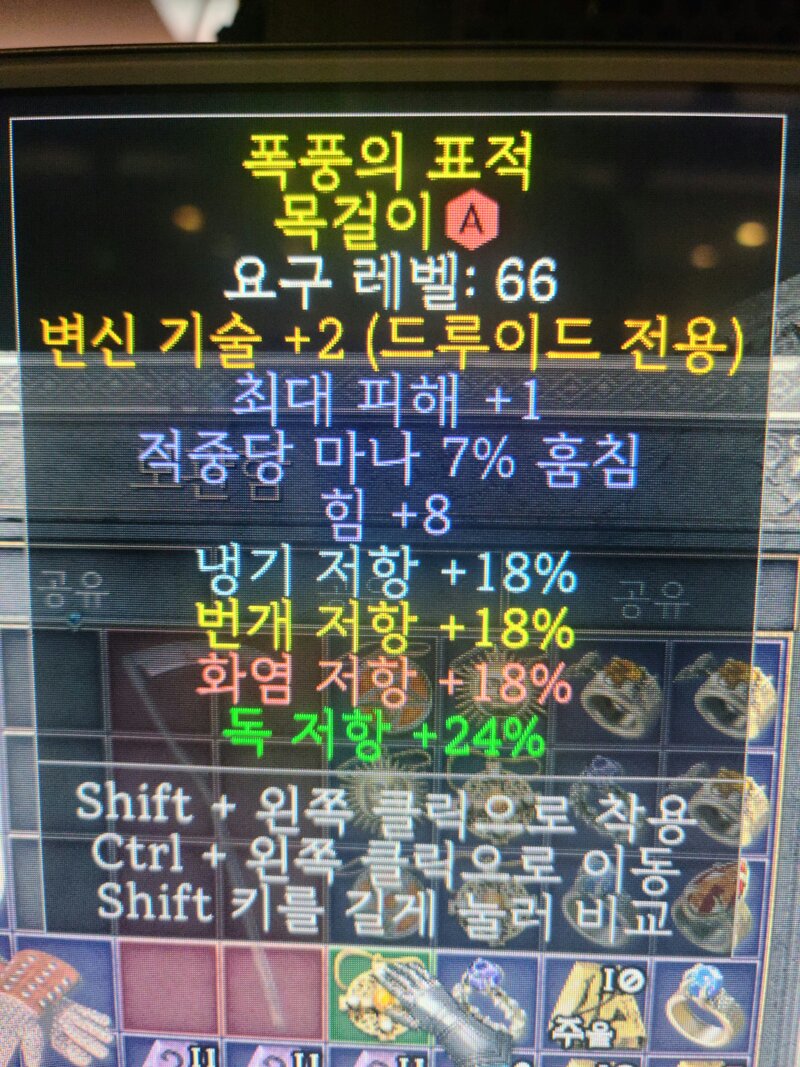 드루 목걸이 시세 있을까요 디아블로2 자유 게시판 디아블로2 인벤