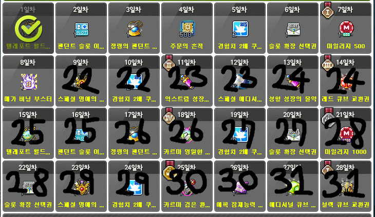 메이플스토리 인벤 겨울방학 이벤트와 데일리 기프트 메이플스토리 인벤 팁과노하우 게시판