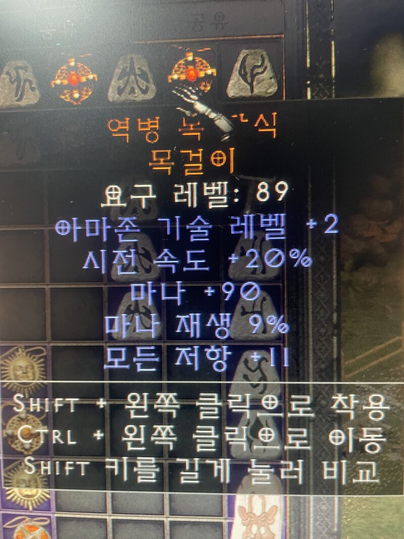 그리형 아마광패아뮬 거래 성사되었습니다 디아블로2 득템and자랑 게시판 디아블로2 인벤