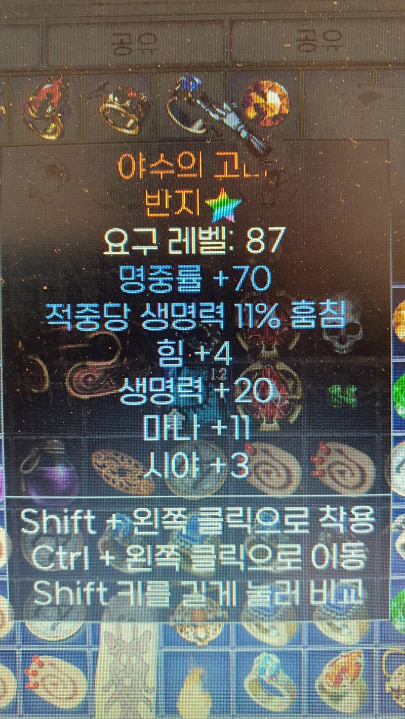 반지 몇개 감정 부탁 드립니다 디아블로2 득템and자랑 게시판 디아블로2 인벤