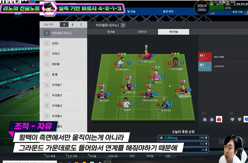Fc 온라인 인벤 실축 기반 전술 바르셀로나 4 2 1 3 소개합니다 Fc 온라인 인벤 팁과 노하우 게시판