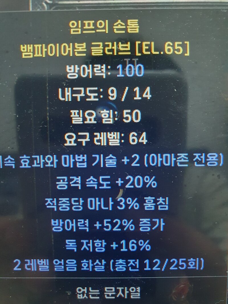 이런장갑도 쓰나요 디아블로2 득템and자랑 게시판 디아블로2 인벤
