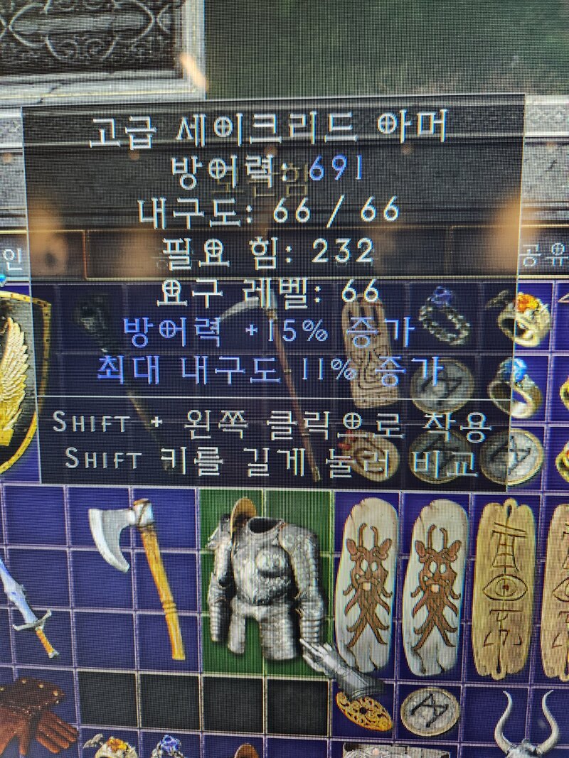 드디어 질딘용 인내 재료 득인가요 디아블로2 성기사 게시판 디아블로2 인벤