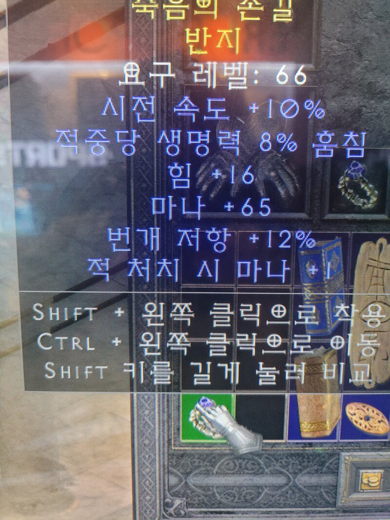 링 감정좀 해주세여 디아블로2 득템and자랑 게시판 디아블로2 인벤