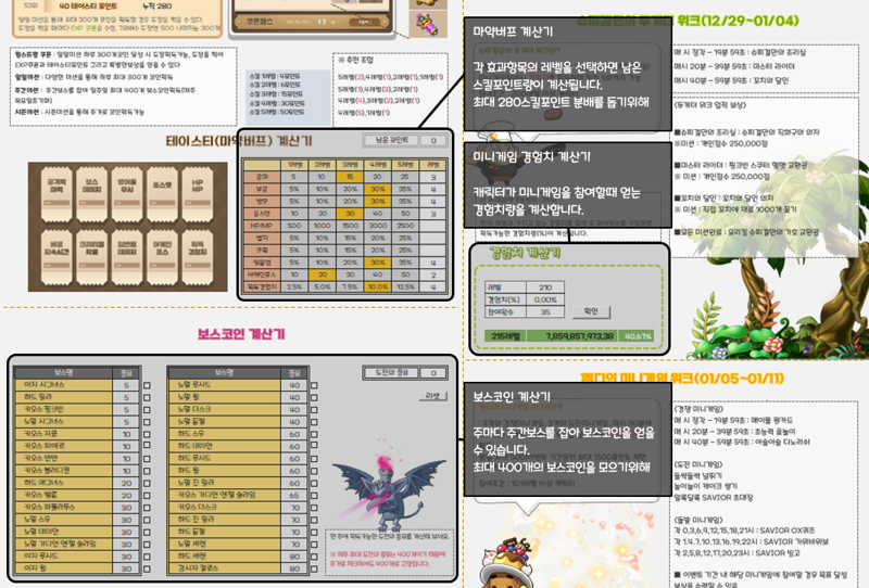 메이플스토리 인벤 Savior 웡스토랑 코인샵 계산기기능추가 메이플스토리 인벤 팁과노하우 게시판
