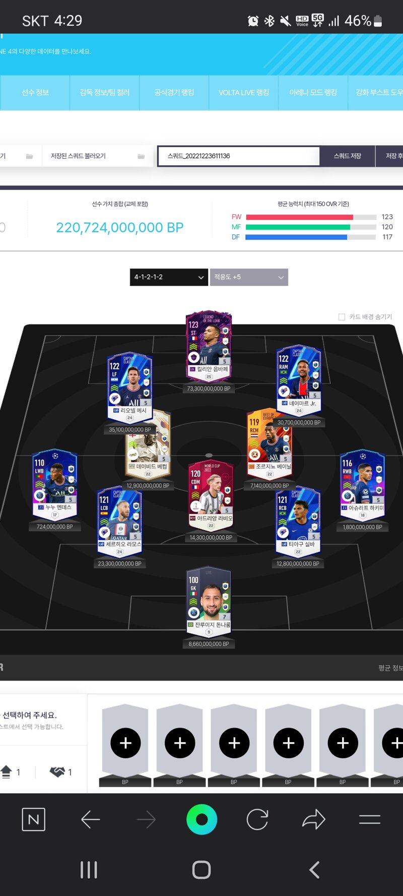 Fc 온라인 인벤 2000억대 Psg 스쿼드 선수 추천 및 지적 부탁드립니다 Fc 온라인 인벤 질문과 답변 게시판