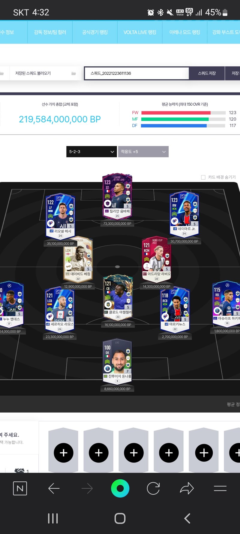Fc 온라인 인벤 2000억대 Psg 스쿼드 선수 추천 및 지적 부탁드립니다 Fc 온라인 인벤 질문과 답변 게시판