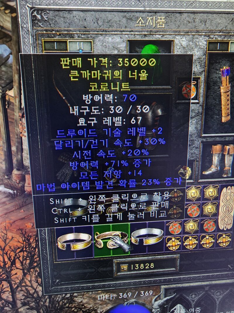 드루이드 머리 이정도면 괜찮지 않을까요 디아블로2 득템and자랑 게시판 디아블로2 인벤