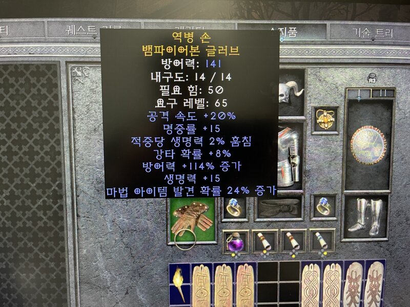 야수 카두 드림피질딘 업그레이드 했습니다 디아블로2 성기사 게시판 디아블로2 인벤