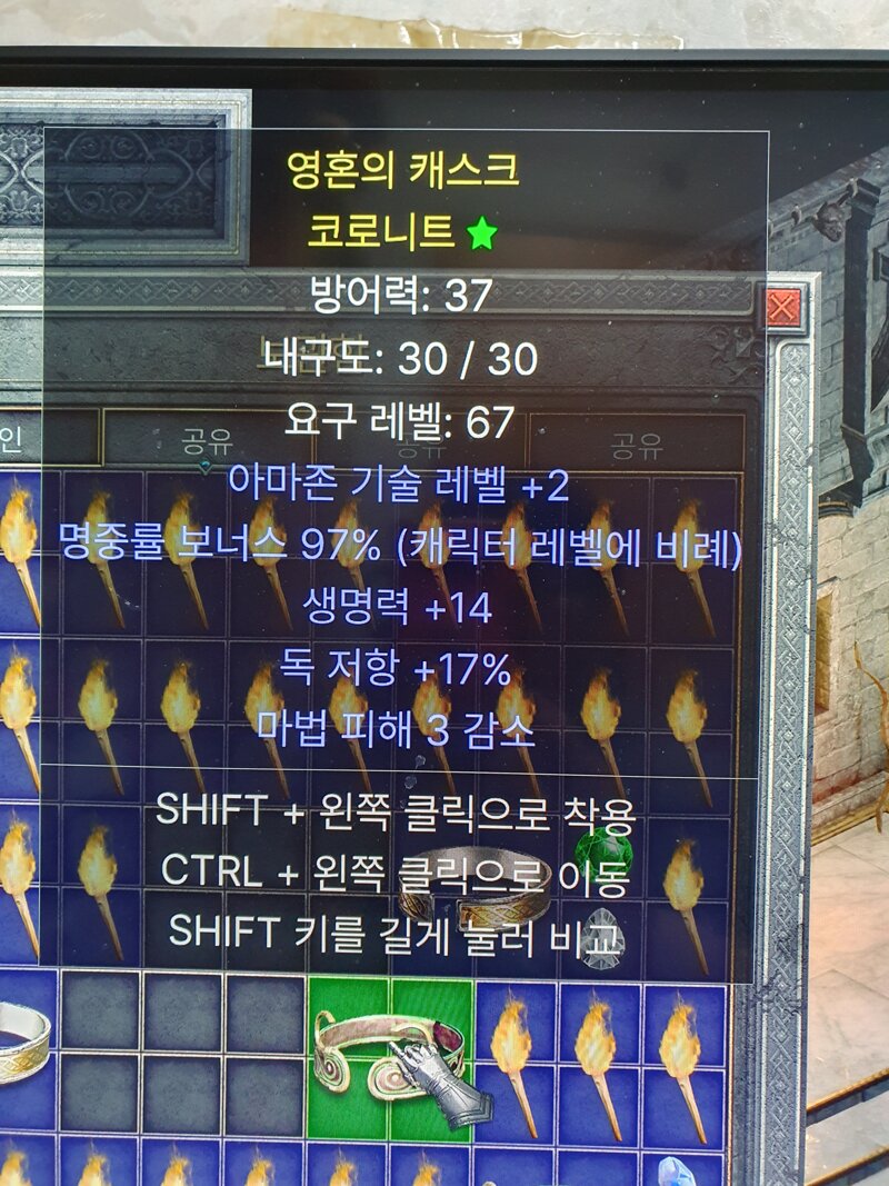 그리형 애매한 투구 좀 봐줘 디아블로2 득템and자랑 게시판 디아블로2 인벤